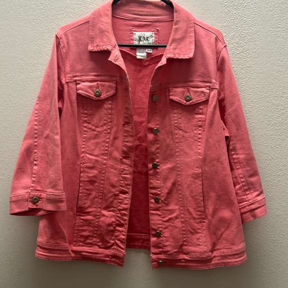 Lal | Jackets & Coats | Lal Pink Denim Jacket Womens Size 416z All ...